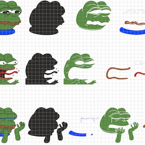 Pepe Frog Meme SVG PNG Cricut File Layered Cut Design for Printing ...