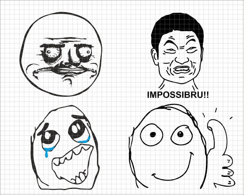 Old Memes SVG PNG Cricut File Layered Cut Design for Printing ...