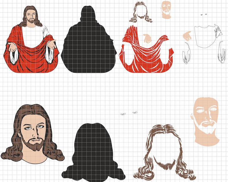 Jesus Christ SVG PNG Cricut File Layered Cut Design for Printing ...