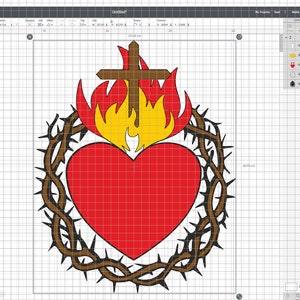 Sacred Heart SVG PNG Cricut File Layered Cut Design for Printing ...