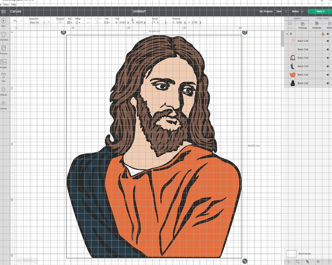 Jesus Christ SVG PNG Cricut File Layered Cut Design for Printing ...