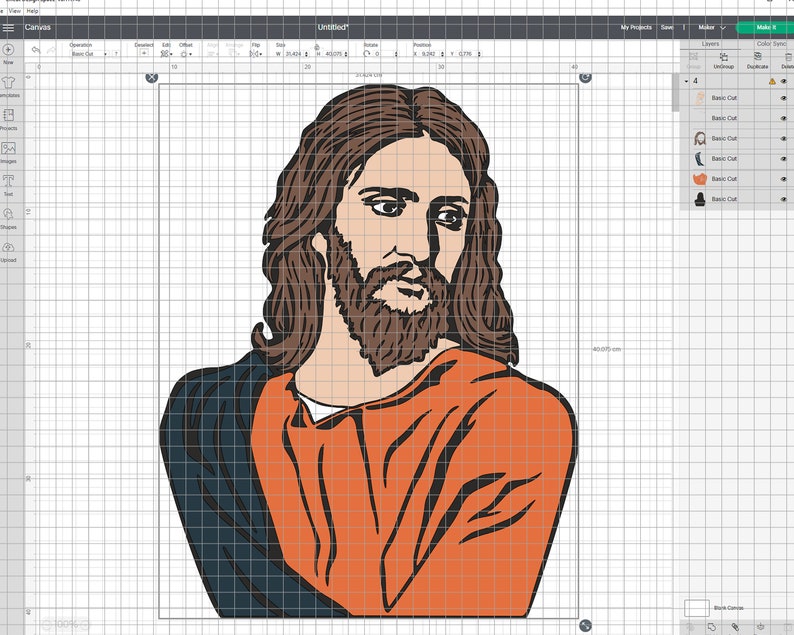 Jesus Christ SVG PNG Cricut File Layered Cut Design for Printing ...