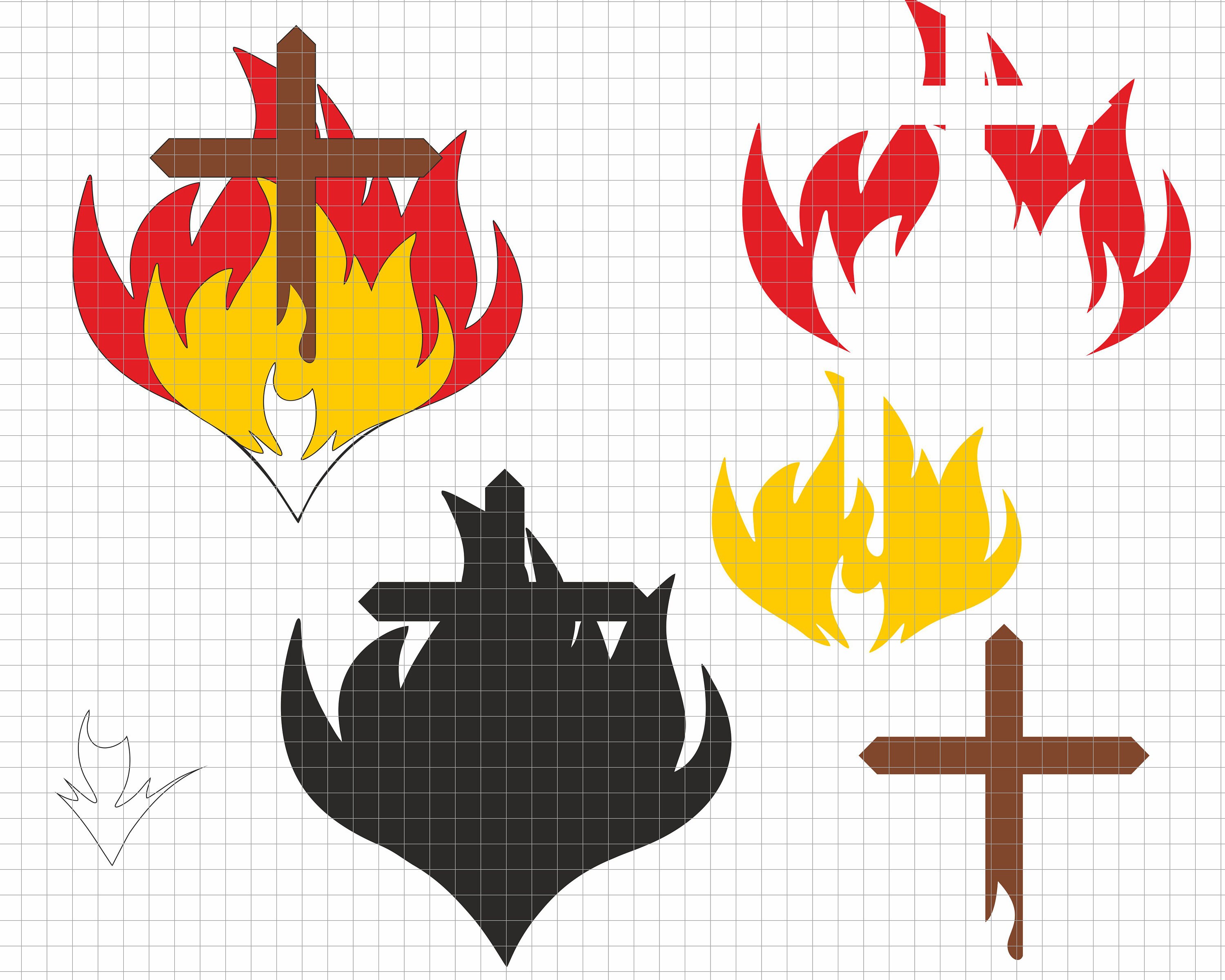 Sacred Heart SVG PNG Cricut File Layered Cut Design for Printing ...