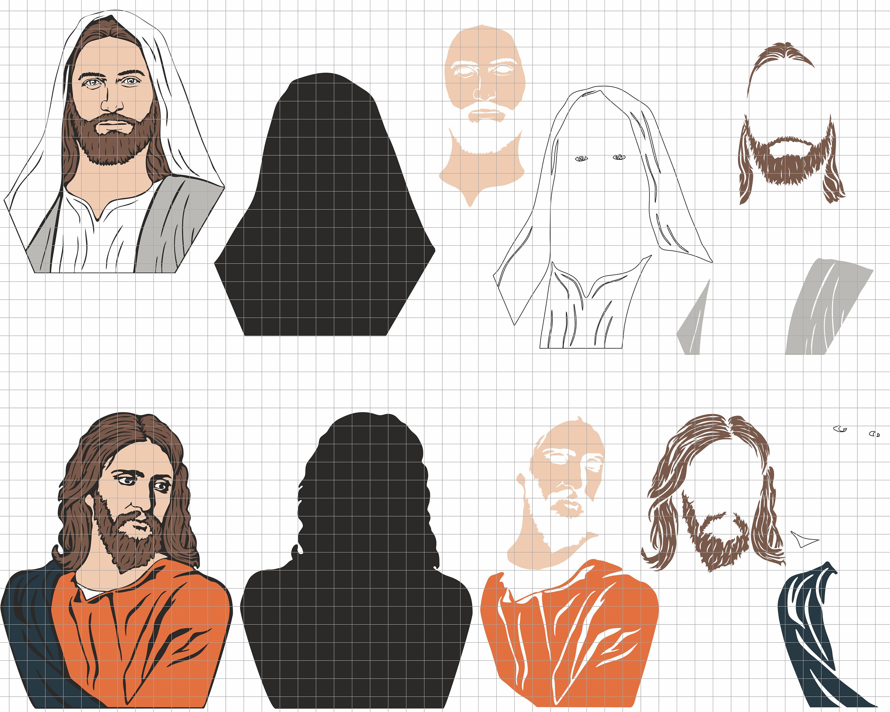 Jesus Christ SVG PNG Cricut File Layered Cut Design for Printing ...