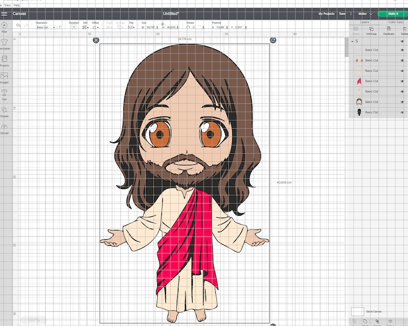 Jesus Christ SVG PNG Cricut File Layered Cut Design for Printing ...