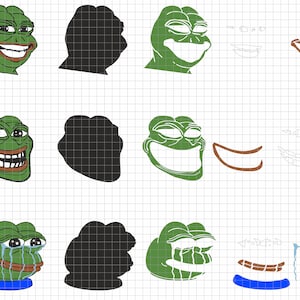 Pepe Frog Meme SVG PNG Cricut File Layered Cut Design for Printing ...