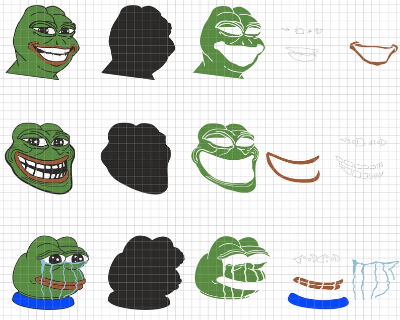 Pepe Frog Meme SVG PNG Cricut File Layered Cut Design for Printing ...