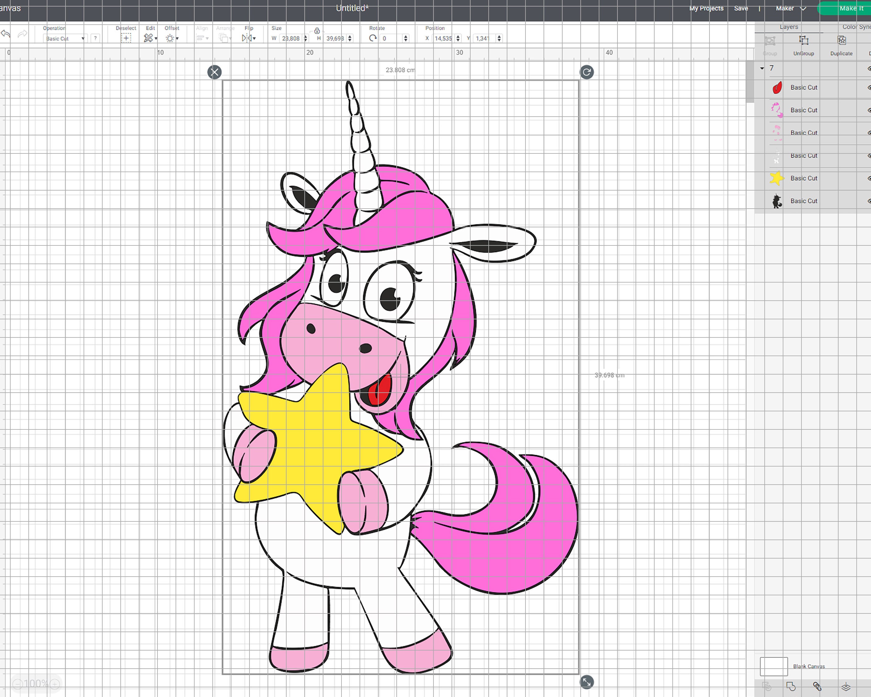 Unicorn SVG PNG Cricut File Layered Cut Design for Printing, Engraving ...