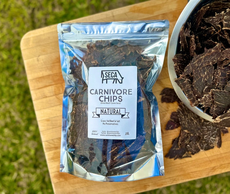 Carnivore Chips, Handcrafted Dried Beef Chips - Healthy Snack (1lb) - Etsy