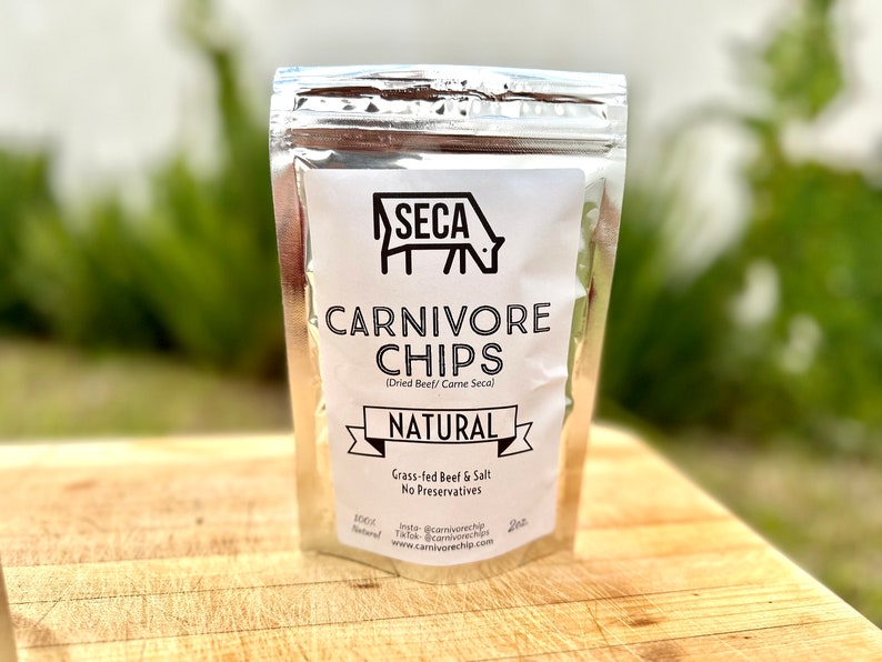 Carnivore Chips - 1 Pack - Dried Beef - No Preservatives - Beef & Salt ...
