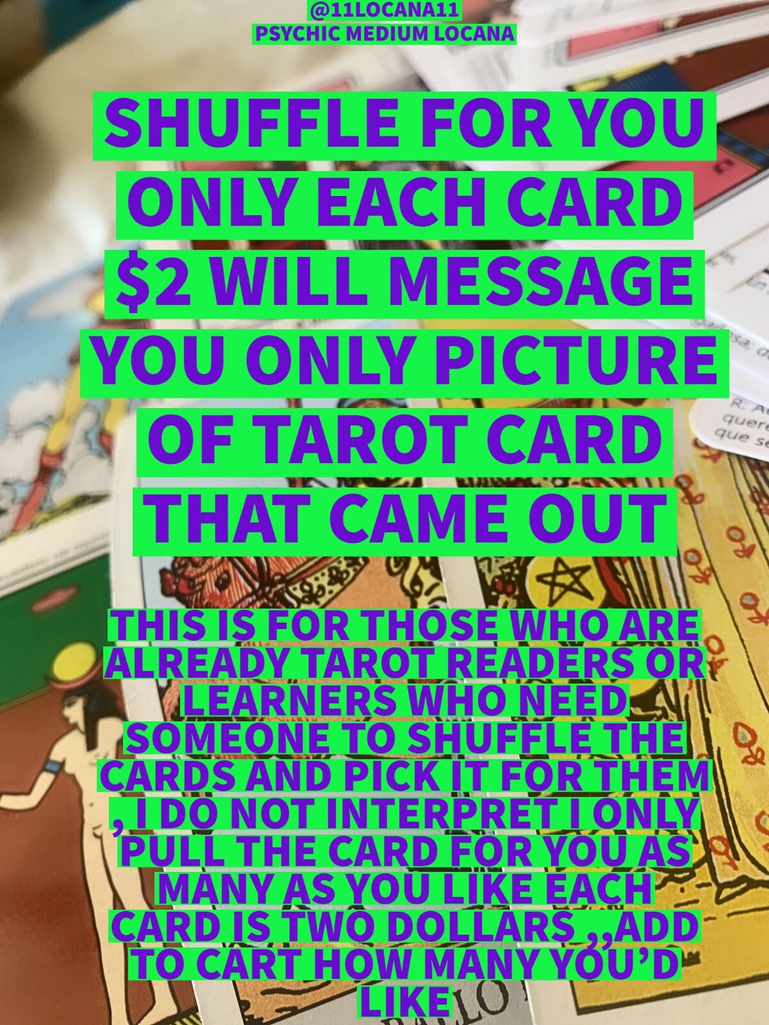 Shuffle Tarot Cards for You - Etsy