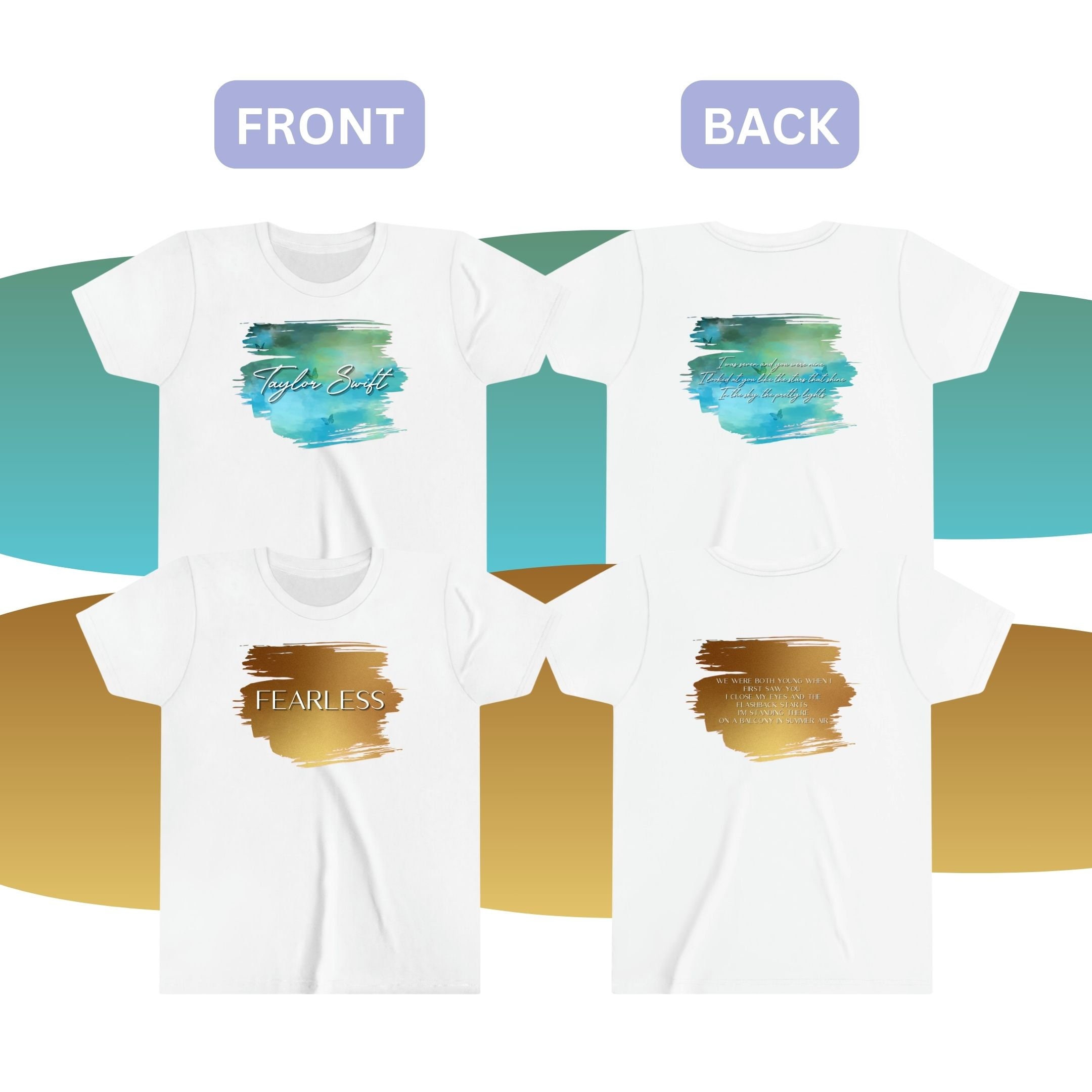 Lover Album Kid's Tee TS Lyrics White Youth Short Sleeve Tee Eras Tour ...