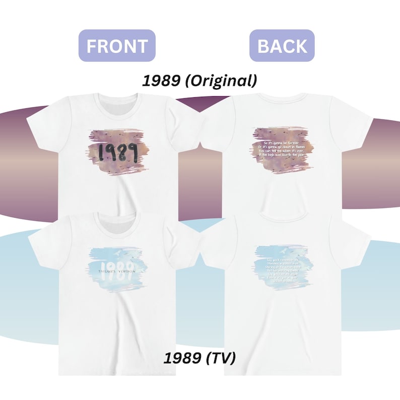 Lover Album Kid's Tee TS Lyrics White Youth Short Sleeve Tee Eras Tour ...