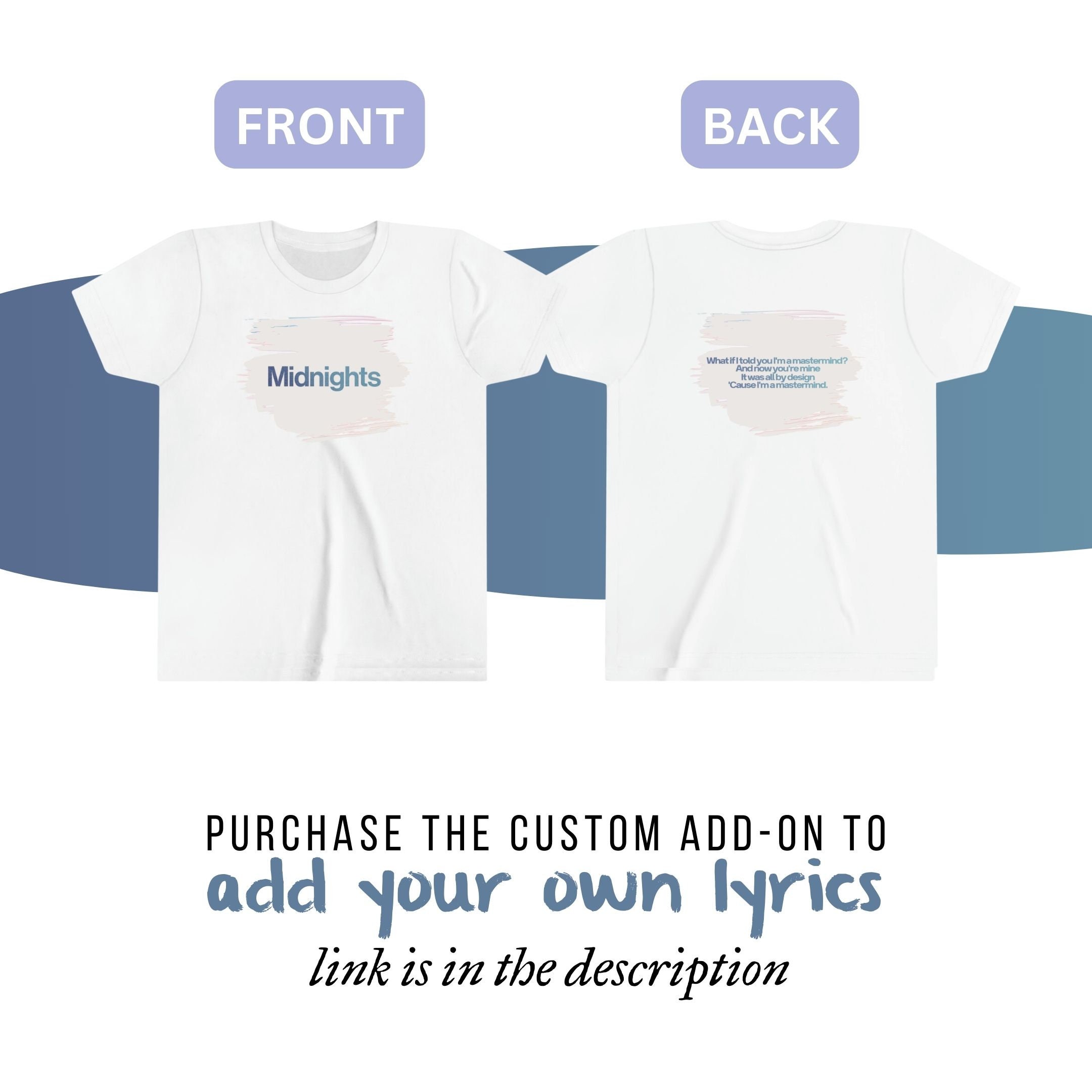 Lover Album Kid's Tee TS Lyrics White Youth Short Sleeve Tee Eras Tour ...