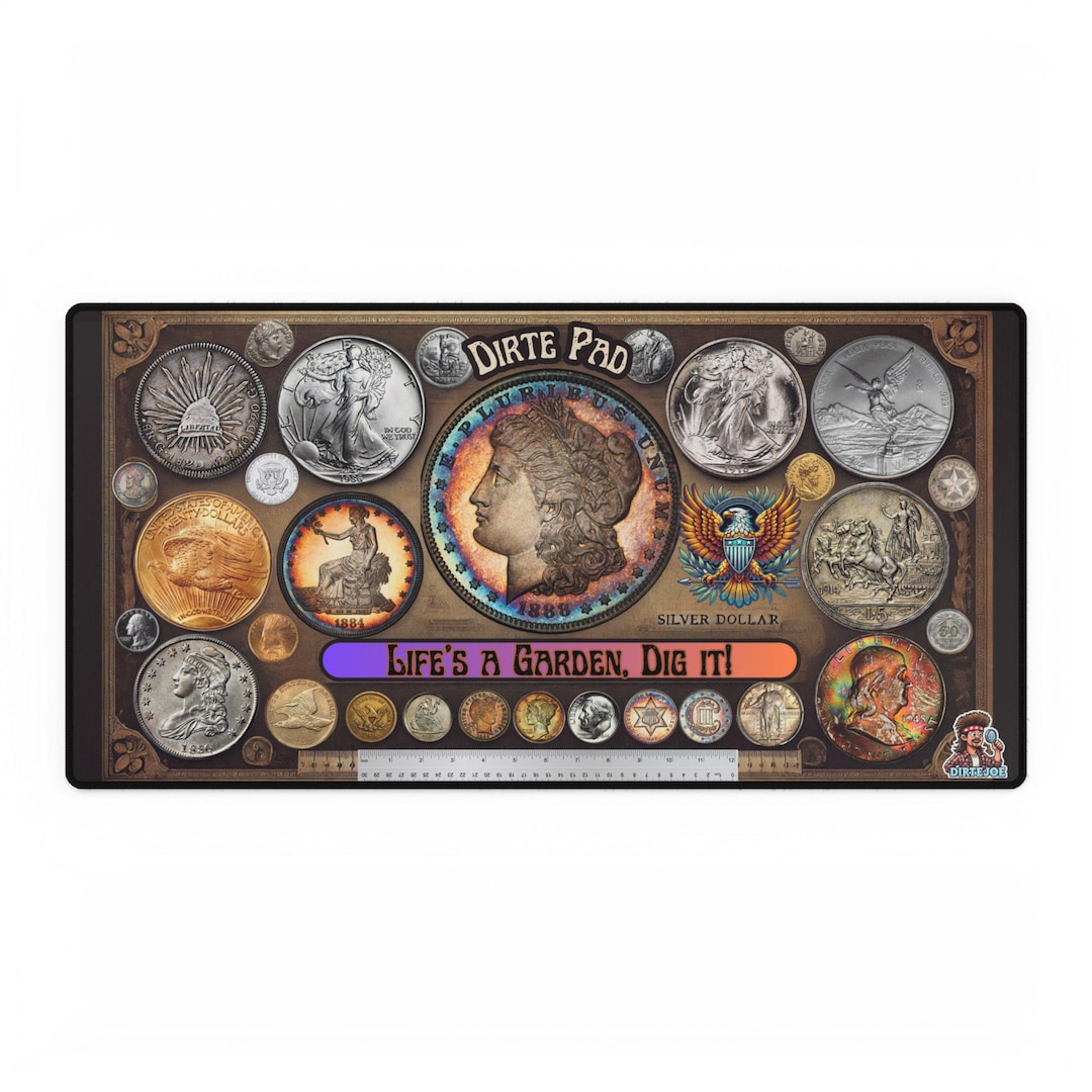 Coin Collecting Mat, Numismatic Mat, World Coins Mouse Pad, Vintage ...
