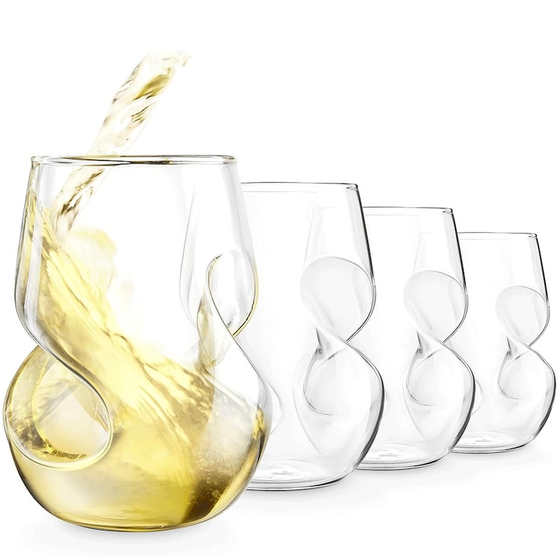 Sculpted Wine Glasses Gift Set Set of 4 Wine Glasses 4.5 X - Etsy
