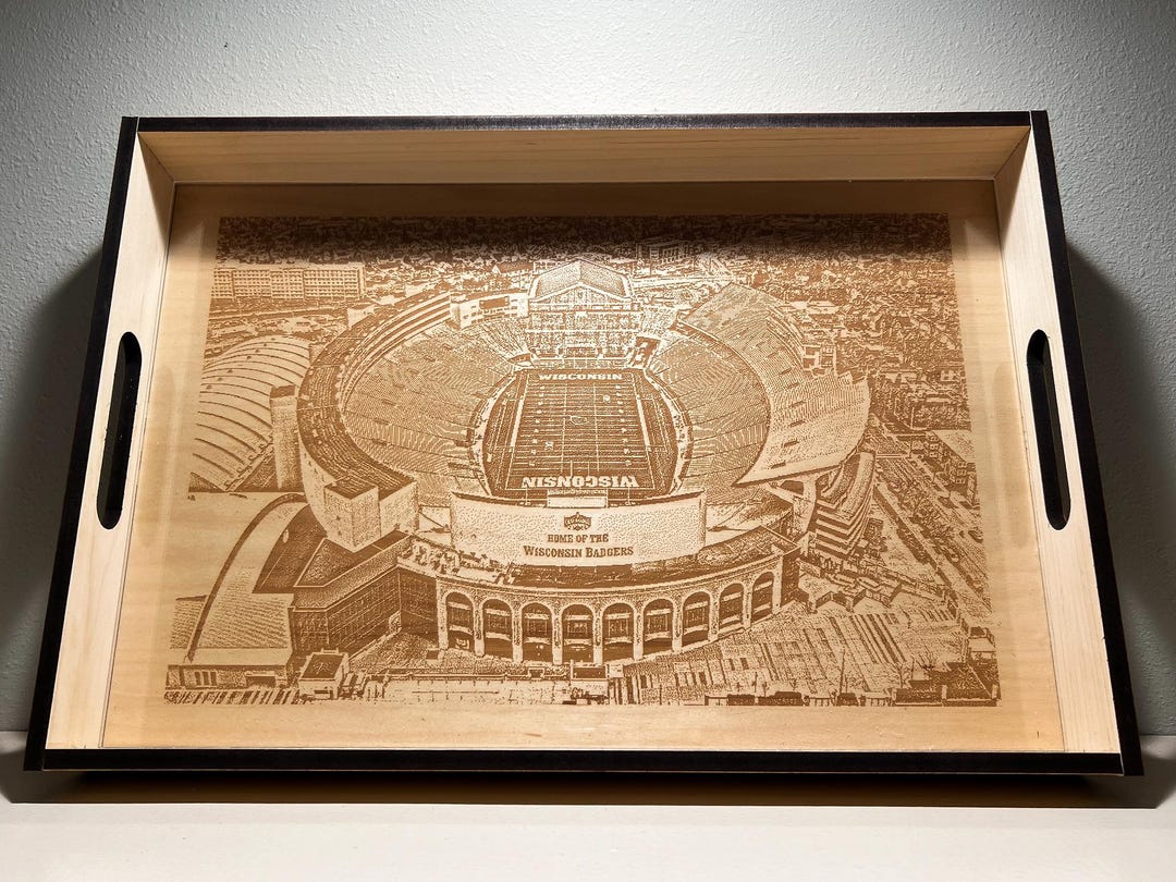 Custom Stadium Image Ottoman Tray: Personalized Laser Engraved Wood - Etsy