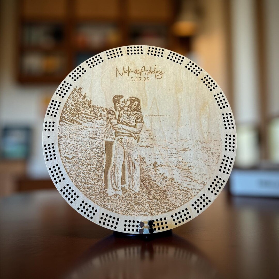 Custom Laser Engraved Cribbage Board: Personalized 3-player Game - Etsy