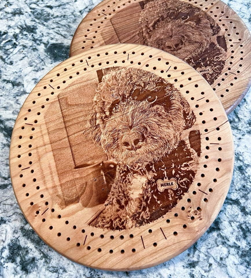 Custom Cribbage Board Personalized With Laser Engraved Text and Images ...