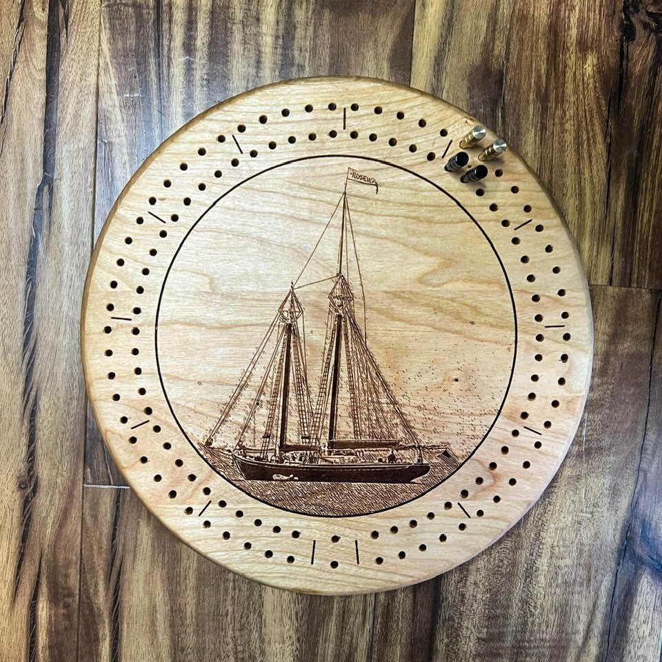 Custom Cribbage Board Personalized With Laser Engraved Text and Images ...