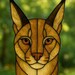 Caracal Stained Glass Pattern – Wild Cat PDF Template for DIY Glass Art ...