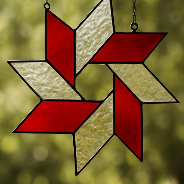 Stained Glass Pinwheel Pattern - Etsy