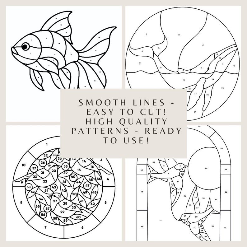 40+ Animal Stained Glass Patterns | PDF Templates | Digital Download ...