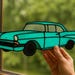 Teal Classic Car Stained Glass Pattern – Digital PDF Template for ...
