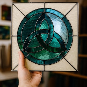 Trinity Knot Stained Glass Pattern PDF – Printable Celtic Knot Panel ...