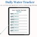 Water Intake Tracker, Daily Tracker, Printable Planner, Health Tracker ...