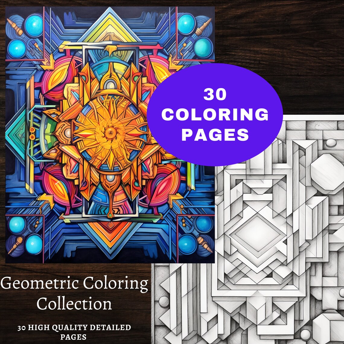 Geometric Coloring Pages for Adults Coloring Pages Geometric Kids ...