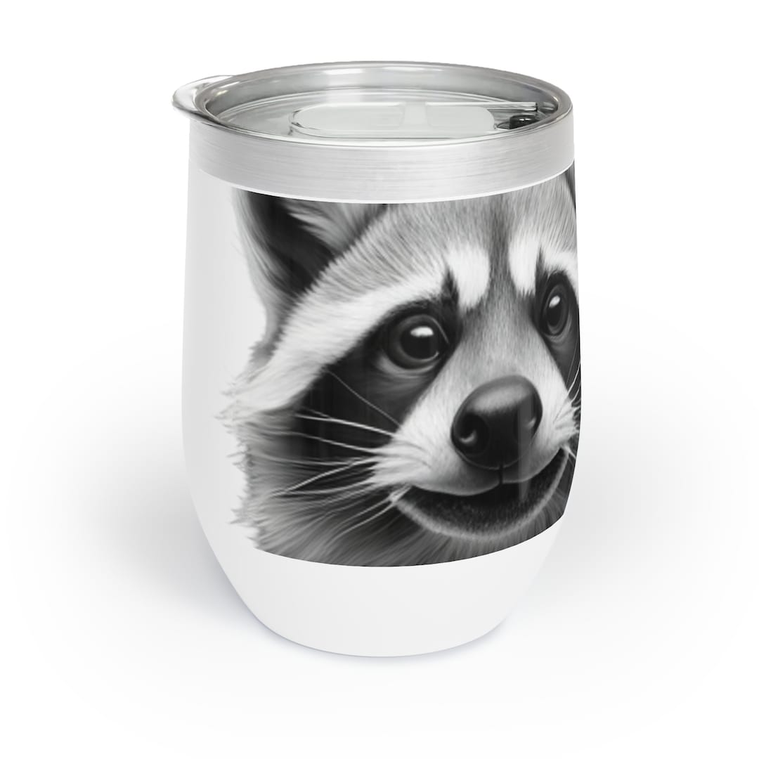 Raccoon Personalized Wine Tumbler Custom Bridesmaid Gift With Lid ...