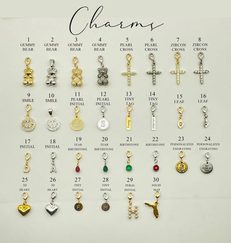 Build Your Own Charm Bracelet: Personalized Custom Charms - Etsy