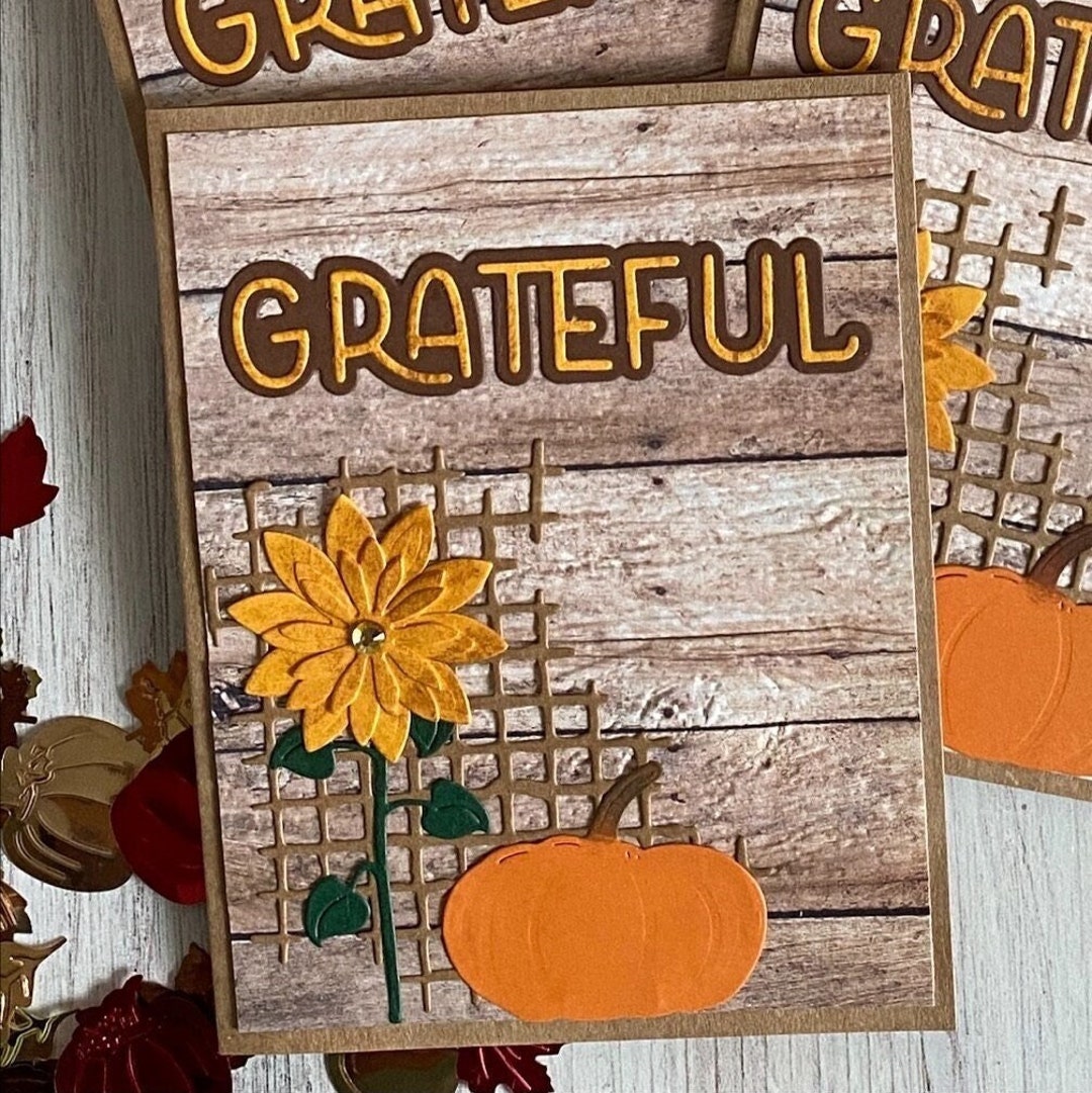 Handmade Thanksgiving Cards, "grateful" Thanksgiving Greetings ...