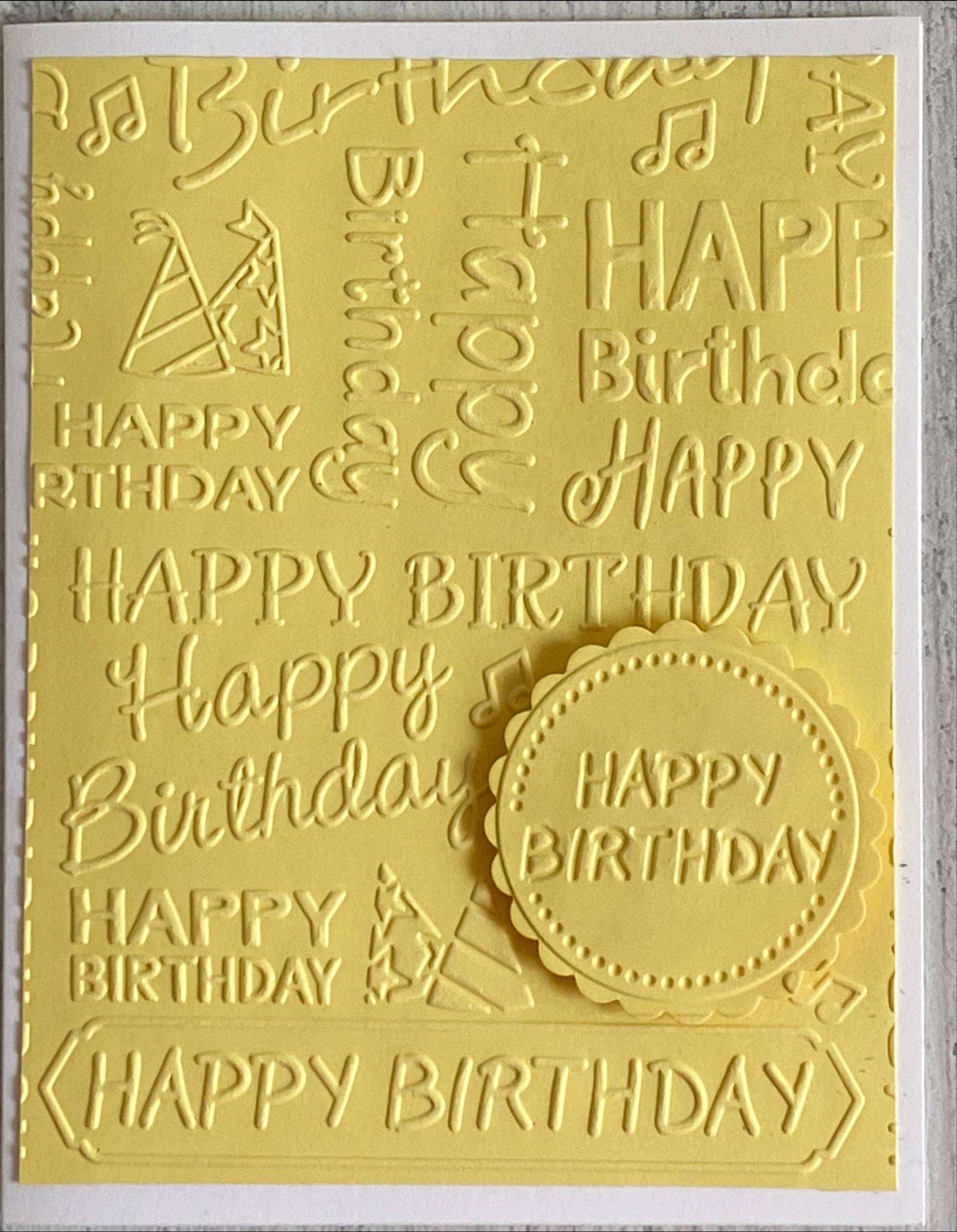 Birthday 3D Embossed Cards in an Assortment of Colors, Birthday ...