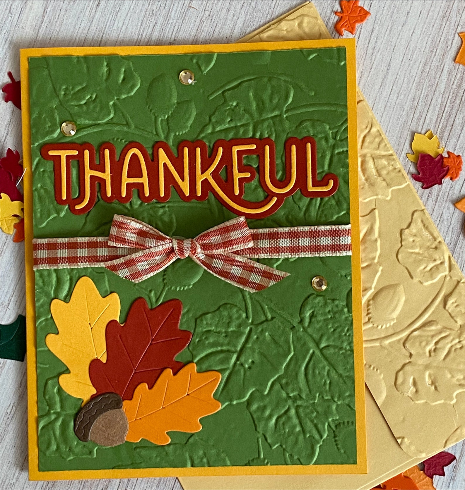 Embossed Thanksgiving Cards, thankful Thanksgiving Cards With Leaves ...