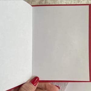 Red and White Valentine's Day Cards, Embossed Heart Notecards With a ...