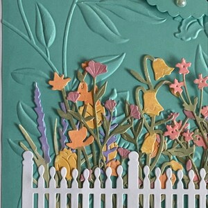 Handmade Embossed Floral Birthday Card, Happy Birthday With Flowers and ...