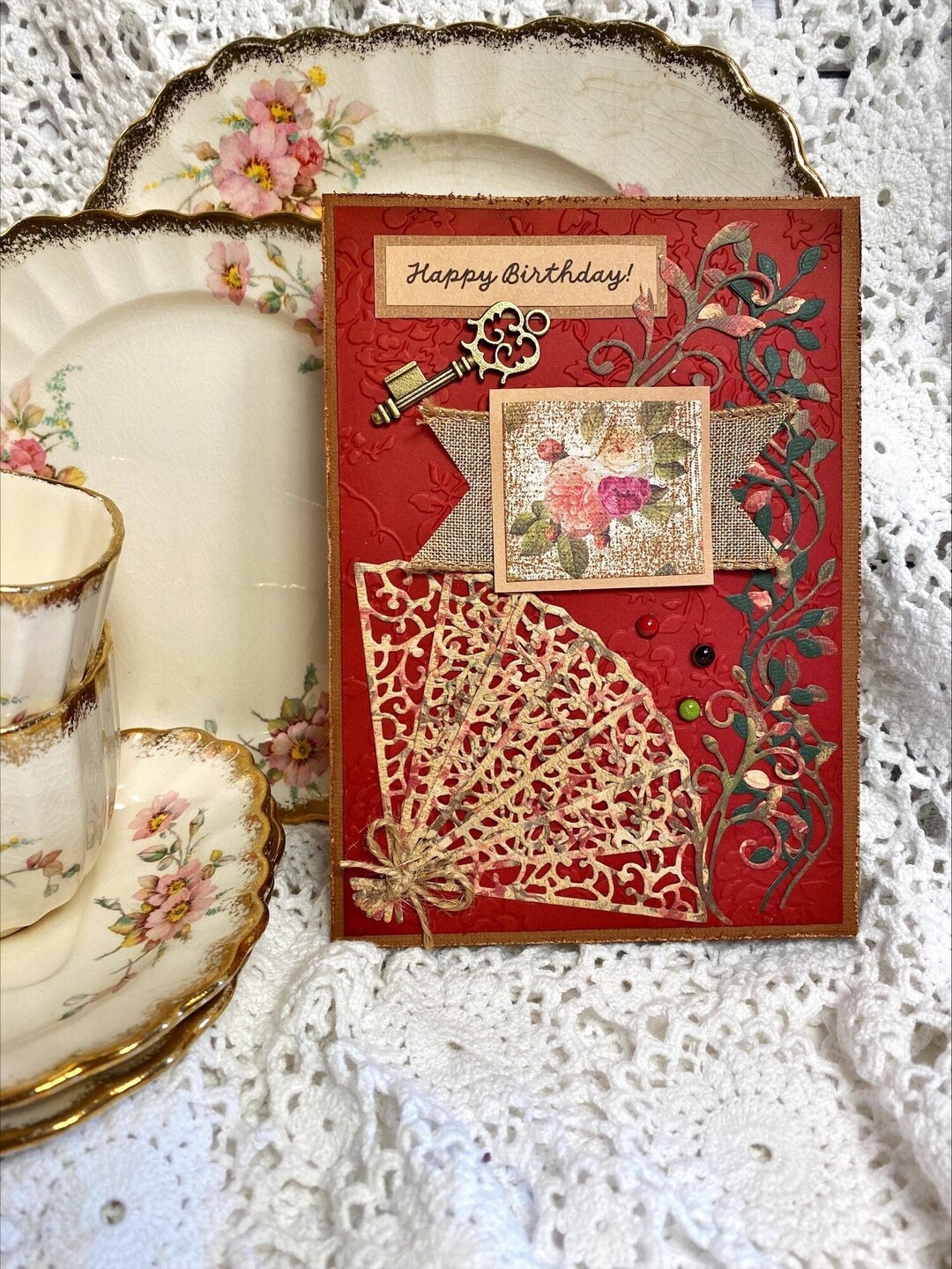 Vintage Fan Birthday Card 5x7 - Etsy