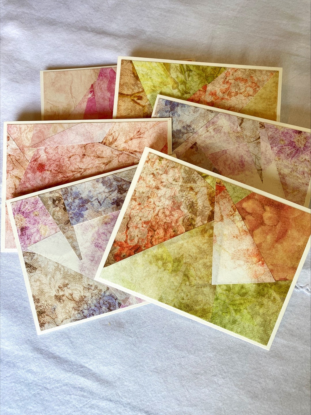 Mosaic Notecards in Various Colors and Designs, Handmade One-of-a-kind ...