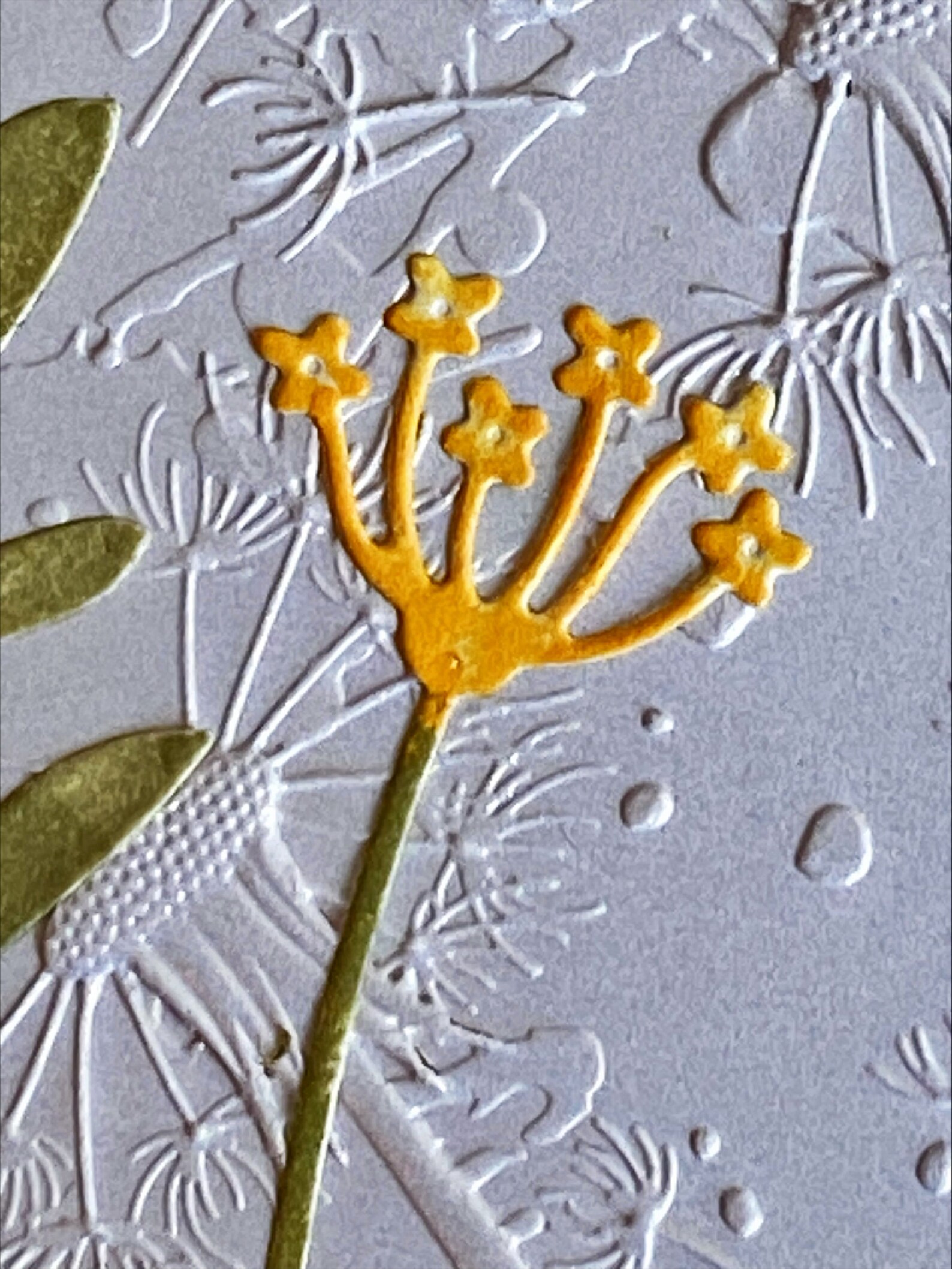 Dandelion Embossed Notecards in Yellow and White, Dandelion Thank You ...