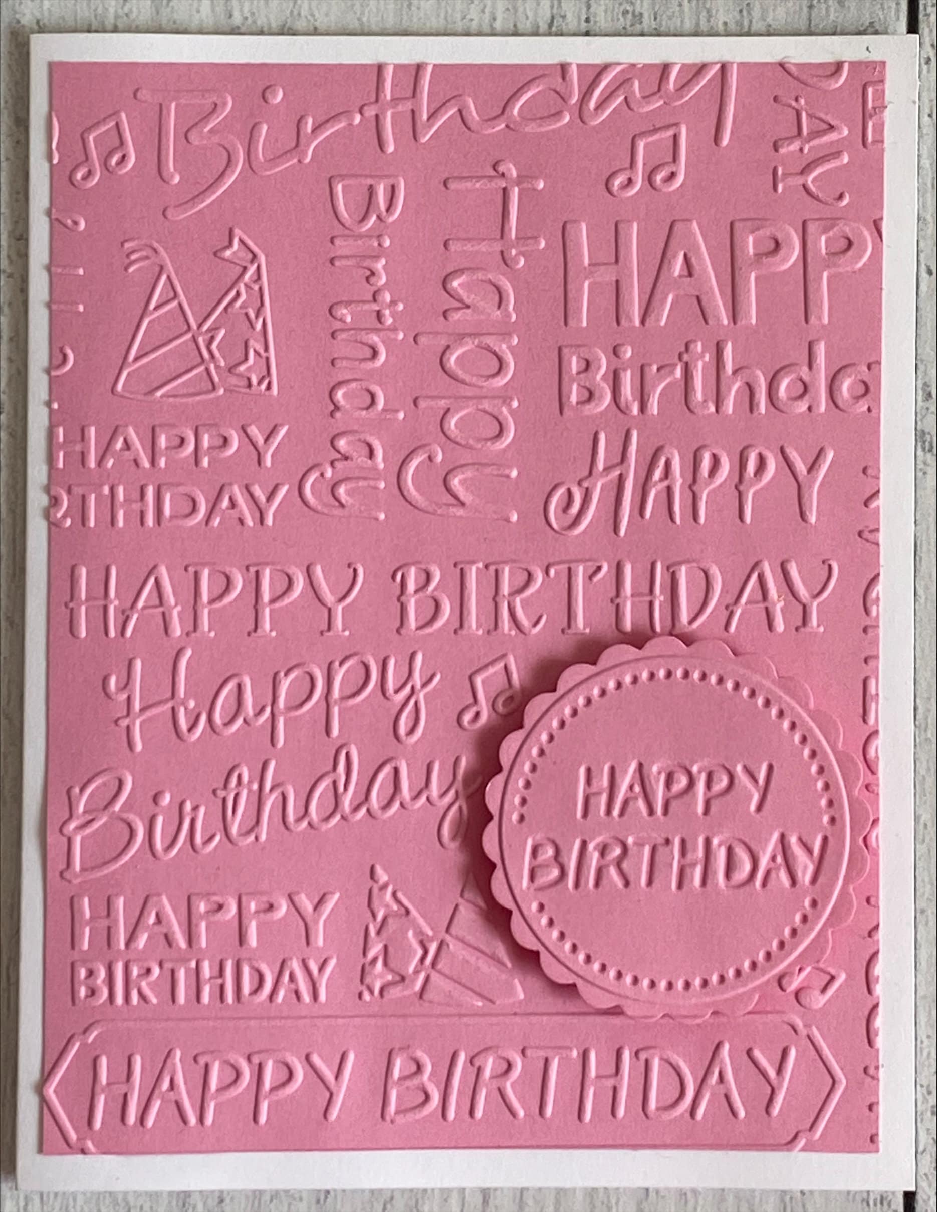 Birthday 3D Embossed Cards in an Assortment of Colors, Birthday ...