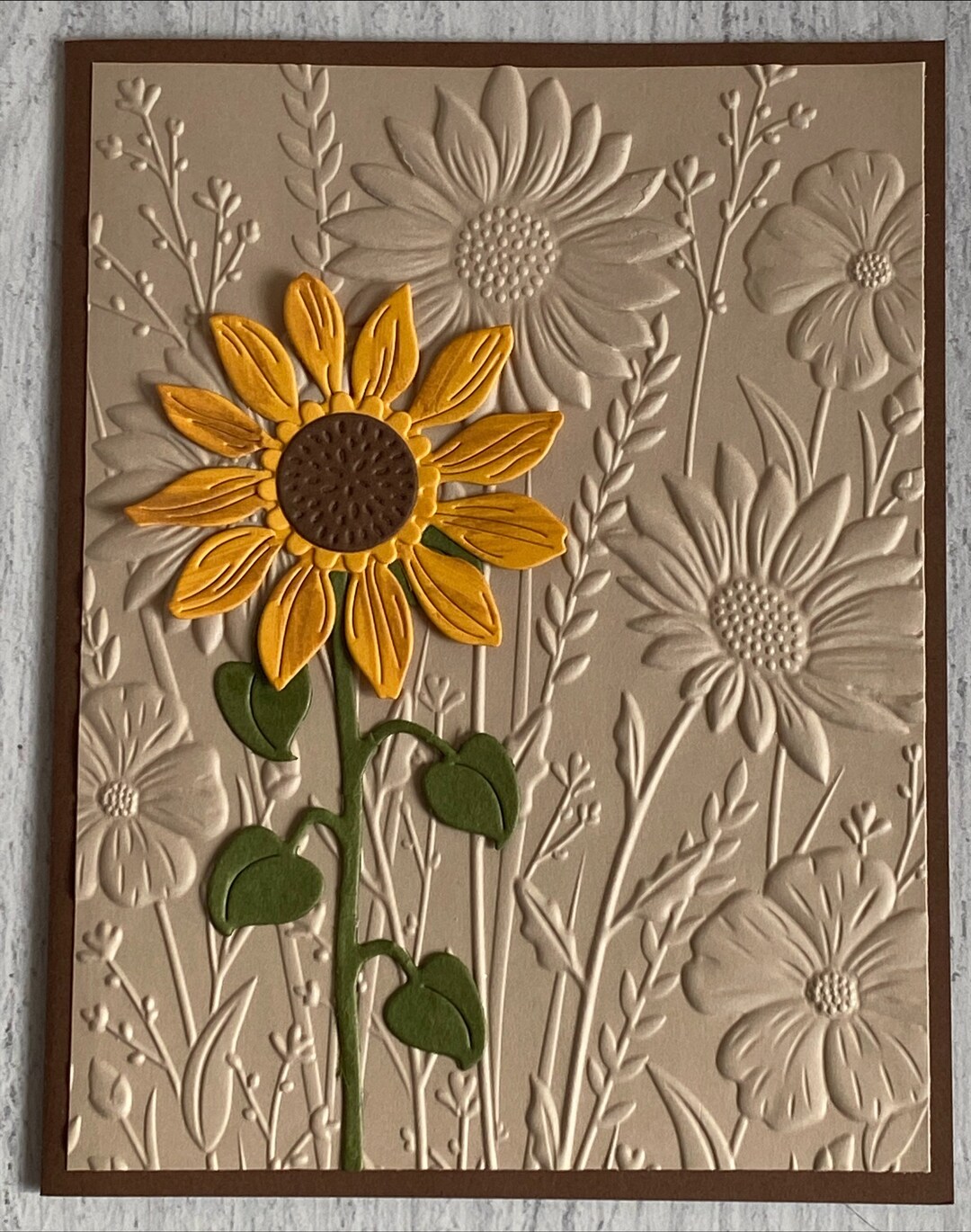 Embossed Fall Sunflower Notecards, Sunflower Greeting Cards, All ...