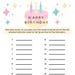Happy Birthday Word Game: Printable Party Activity (digital Download ...