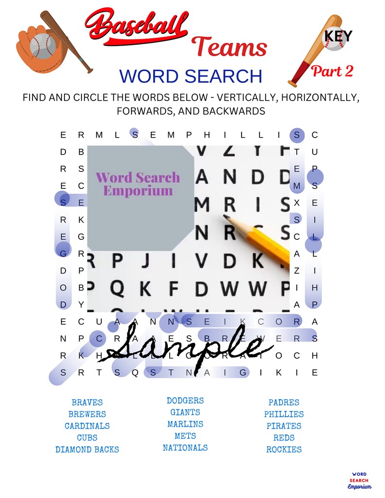 Baseball Word Search -fun, Brain-teasing Puzzles for All Ages & Skill ...