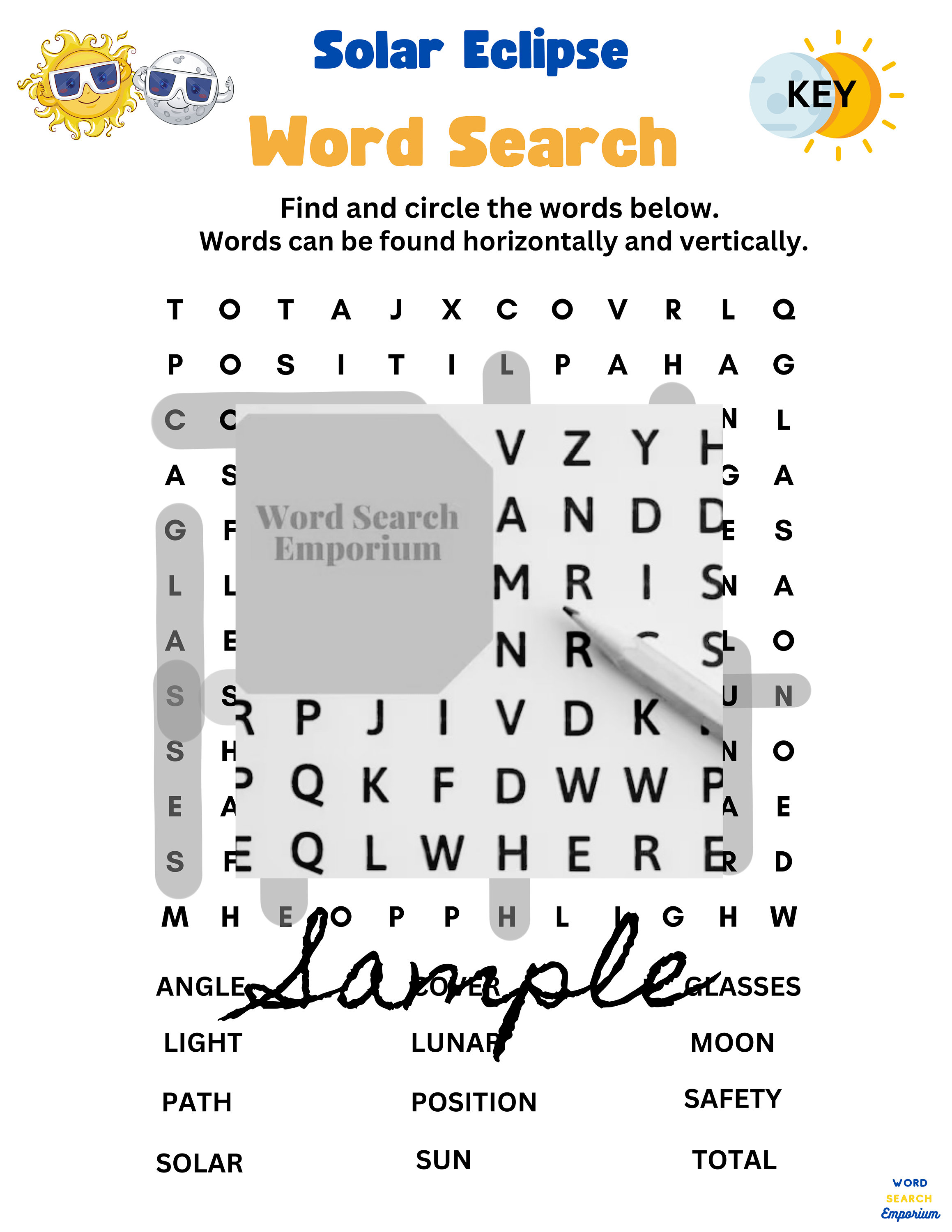 Get Ready for the 2024 Solar Eclipse With This Fun Word Search Game! A ...