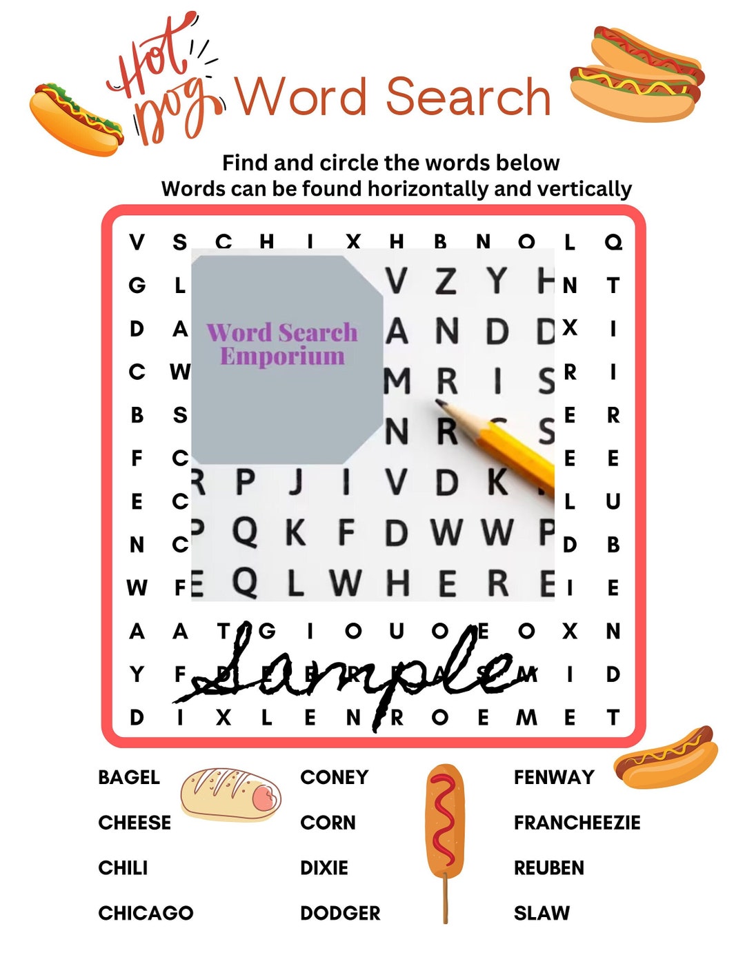 Hot Dogs! Get Your Delicious Hot Dogs Here! Engage Your Mind in Finding ...