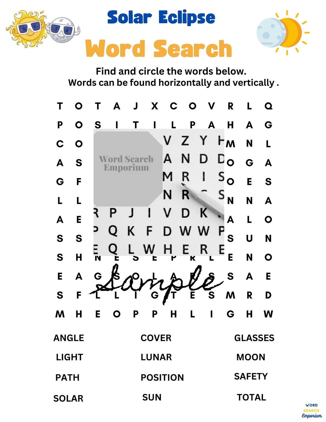 Get Ready for the 2024 Solar Eclipse With This Fun Word Search Game! A ...