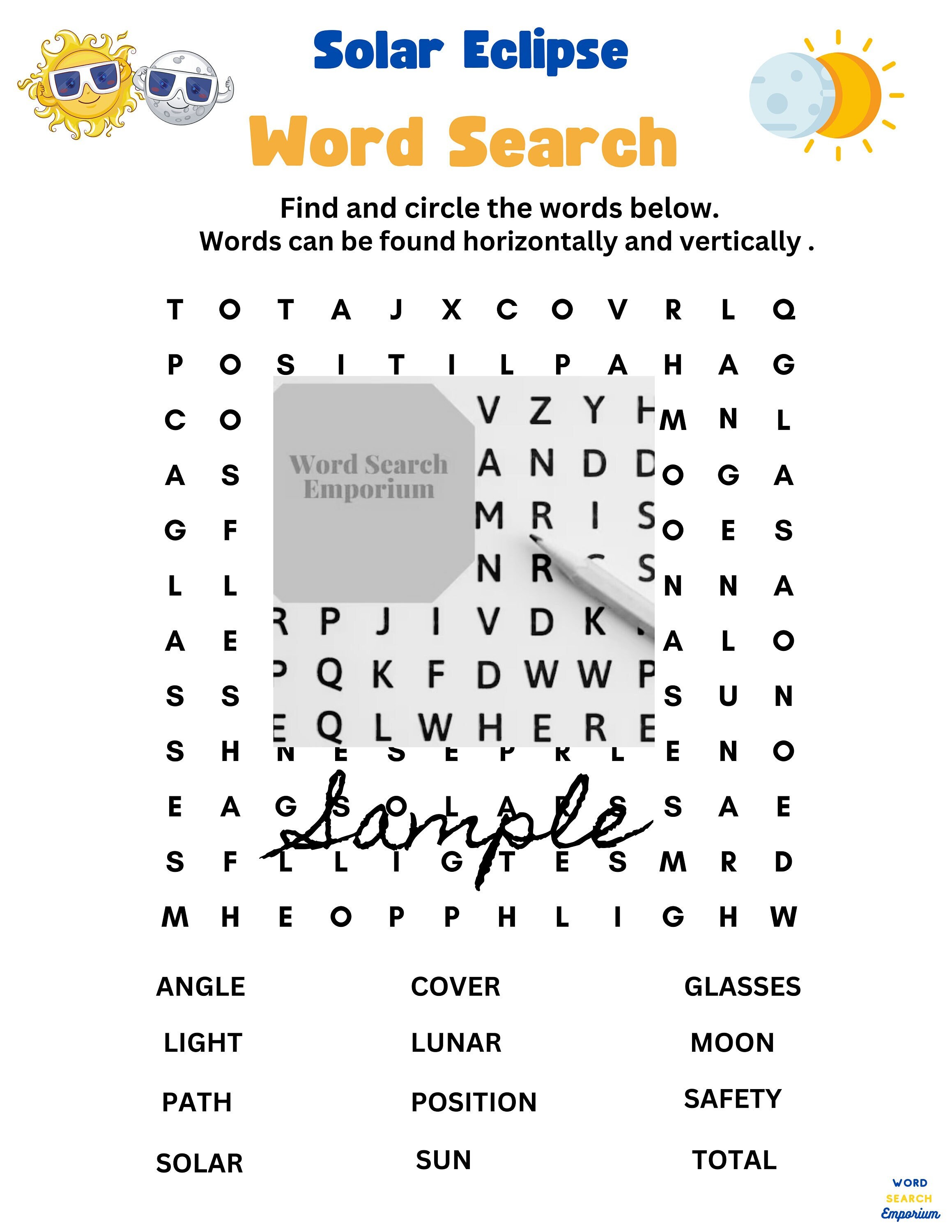 Get Ready for the 2024 Solar Eclipse With This Fun Word Search Game! A ...