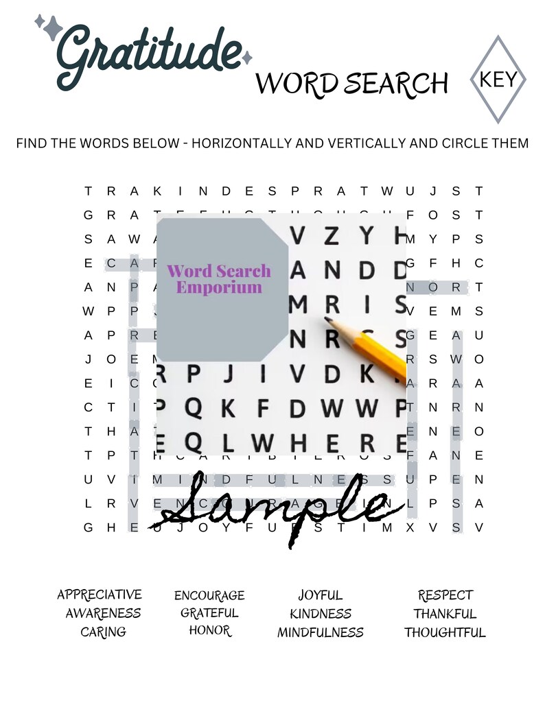 Thankful Word Hunt: Gratitude Edition digital Download. Find Twelve ...